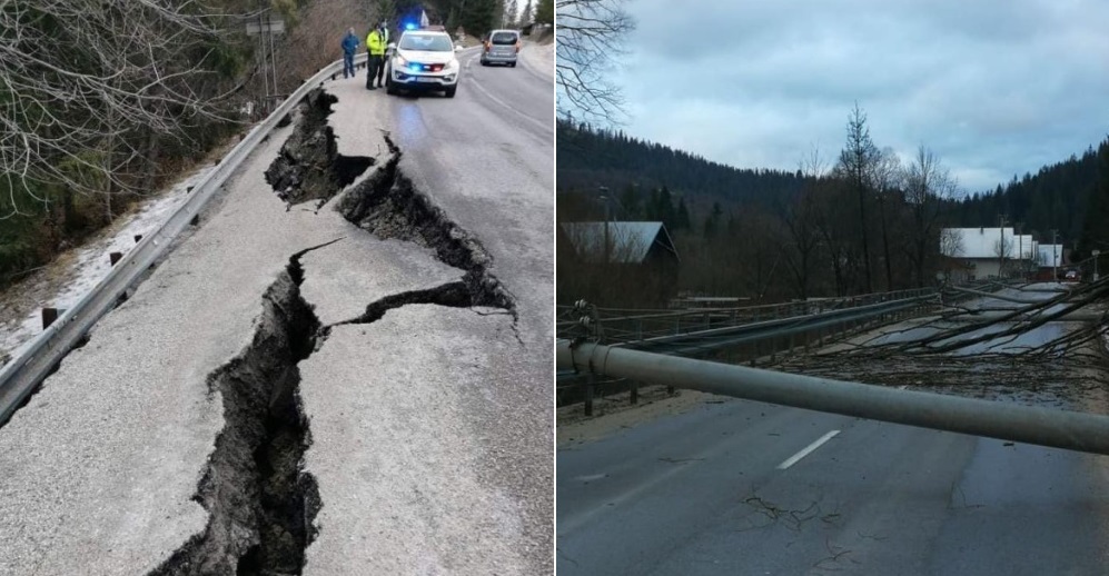 BLESKOVÁ SPRÁVA: Na severe Slovenska sa prepadla cesta
